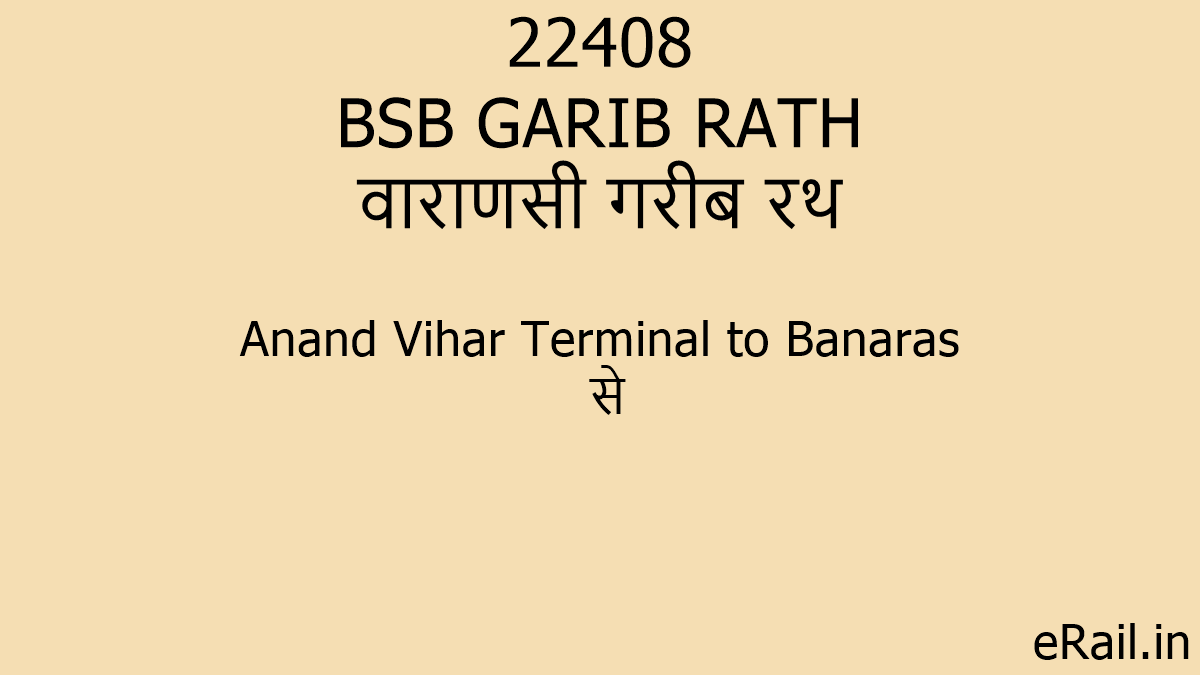 22408 BSB GARIB RATH Train Route