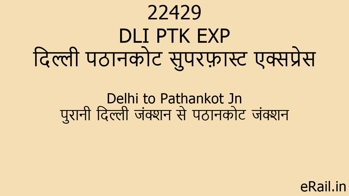 22429 DLI PTK EXP Train Route