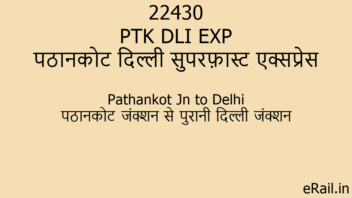 22430 PTK DLI EXP Train Route
