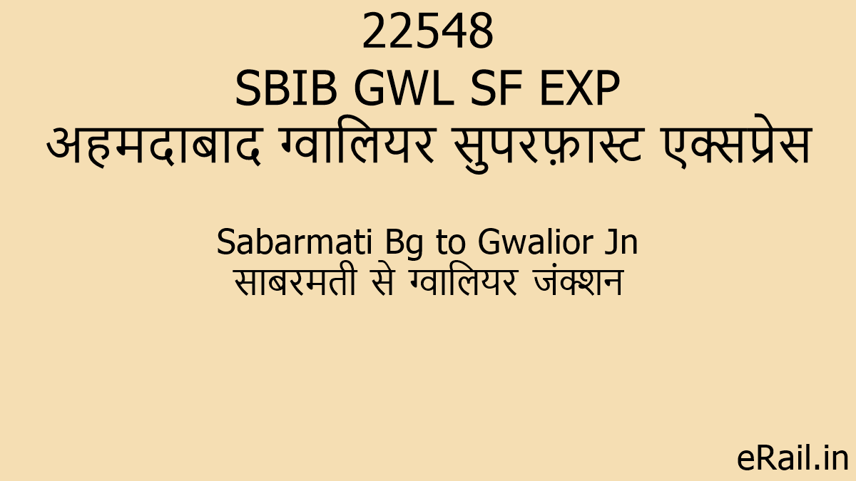22548 SBIB GWL SF EXP Train Route