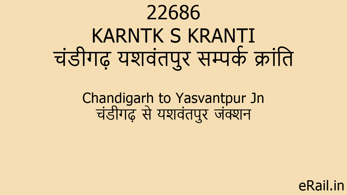 22686 KARNTK S KRANTI Train Route