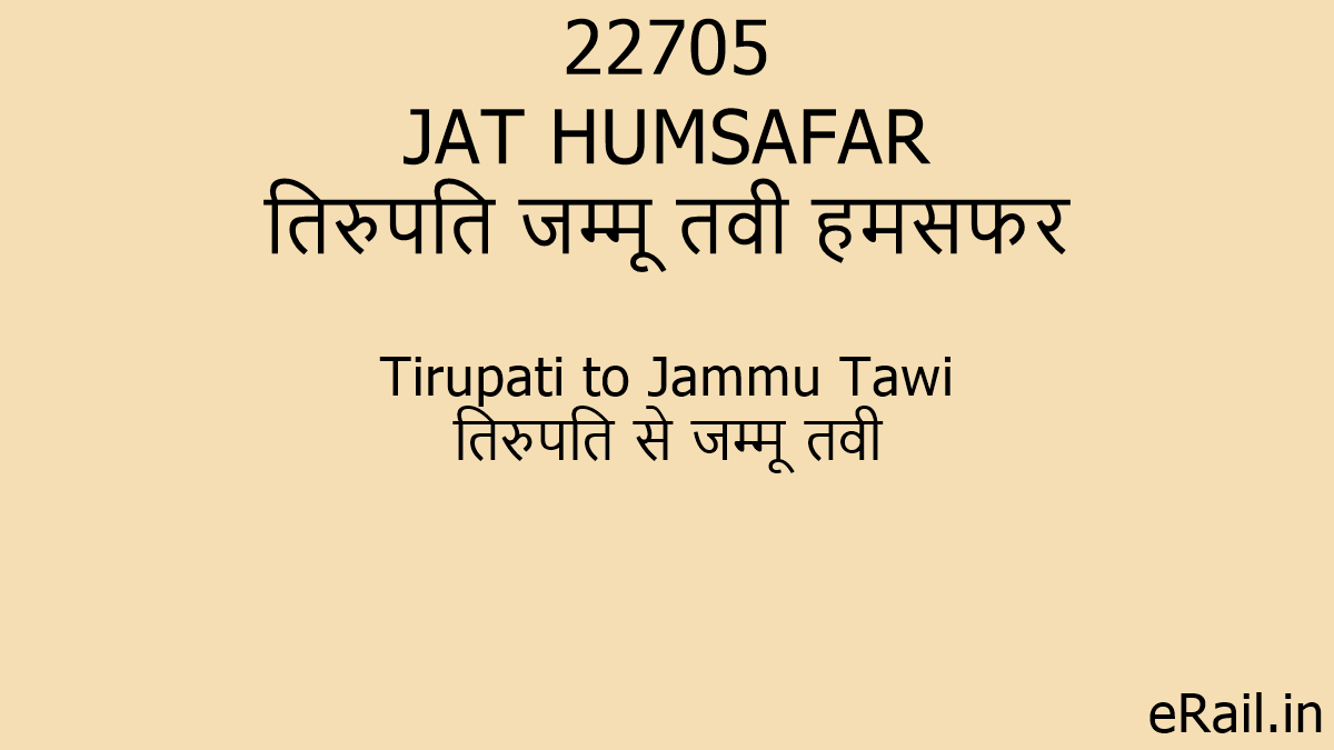 22705 JAT HUMSAFAR Train Route