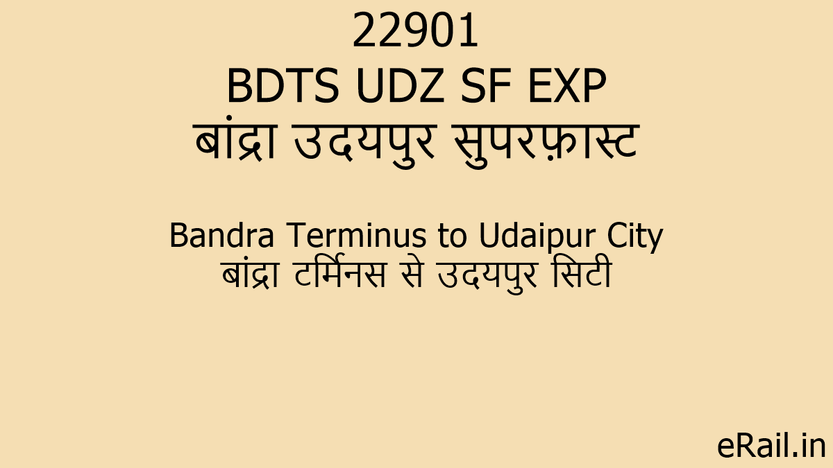 22901 BDTS UDZ SF EXP Train Route