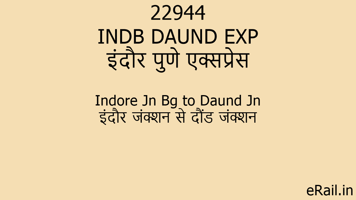 22944 INDB DAUND EXP Train Route