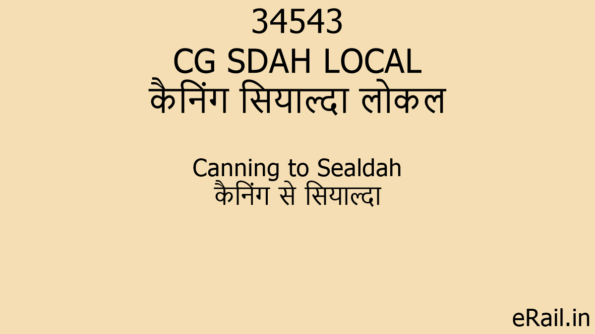 34543 CG SDAH LOCAL Train Route