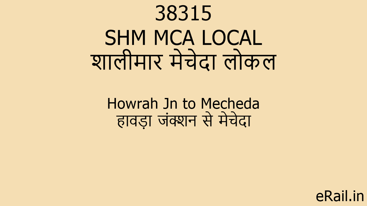 38315 SHM MCA LOCAL Train Route