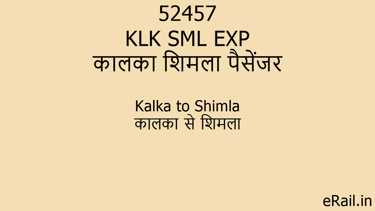 52457 KLK SML EXP Train Route