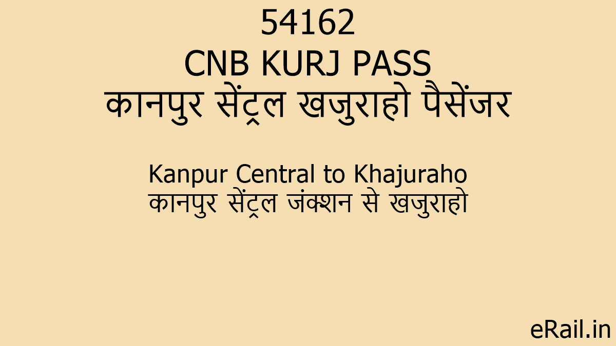 54162 CNB KURJ PASS Train Route