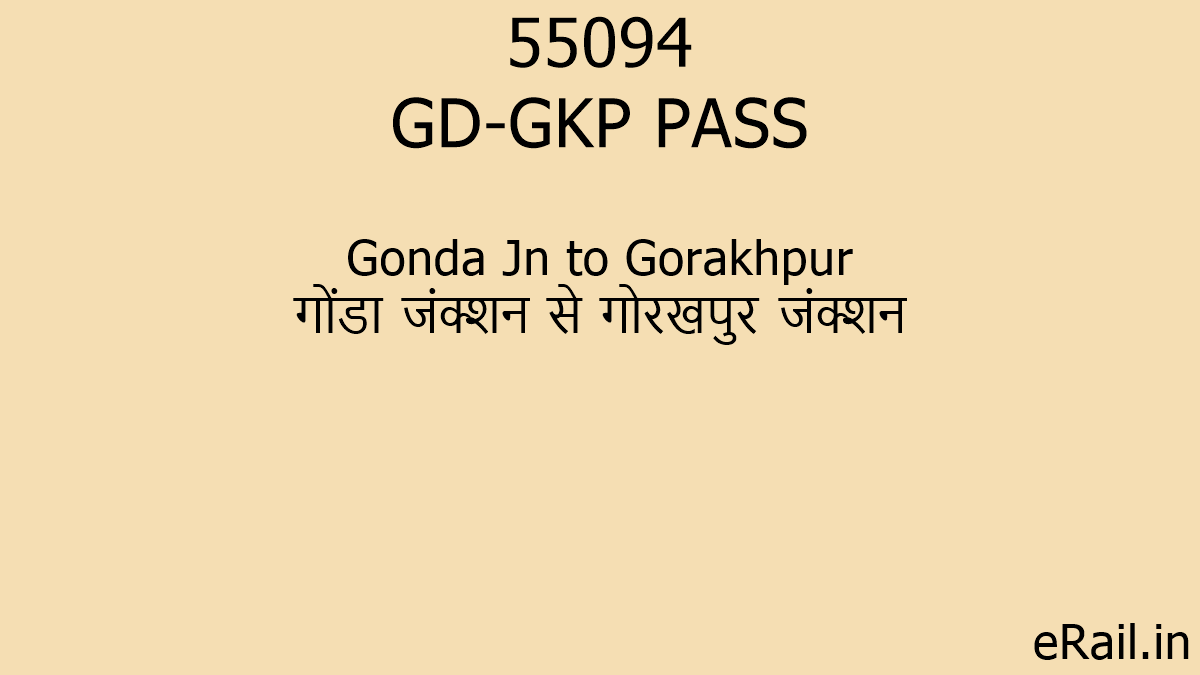 55094 GD-GKP PASS Train Route