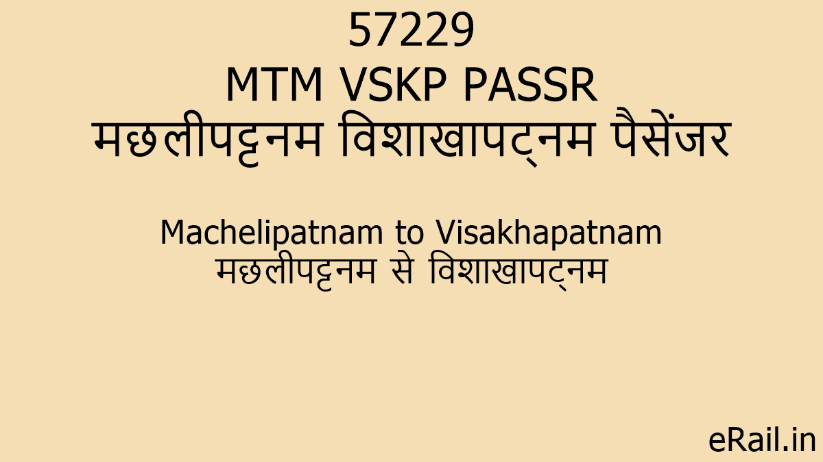 57229 MTM VSKP PASSR Train Route
