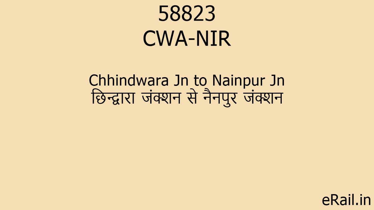58823 CWA-NIR Train Route