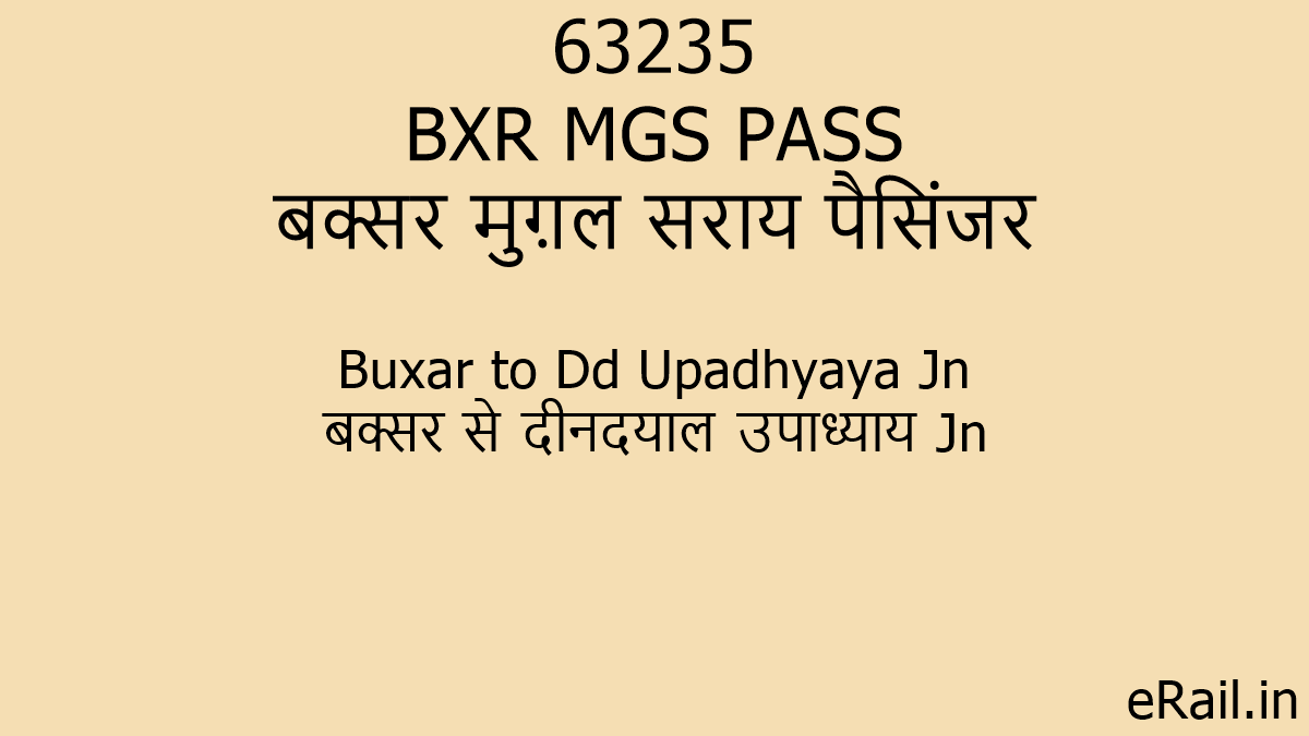 63235 BXR MGS PASS Train Route