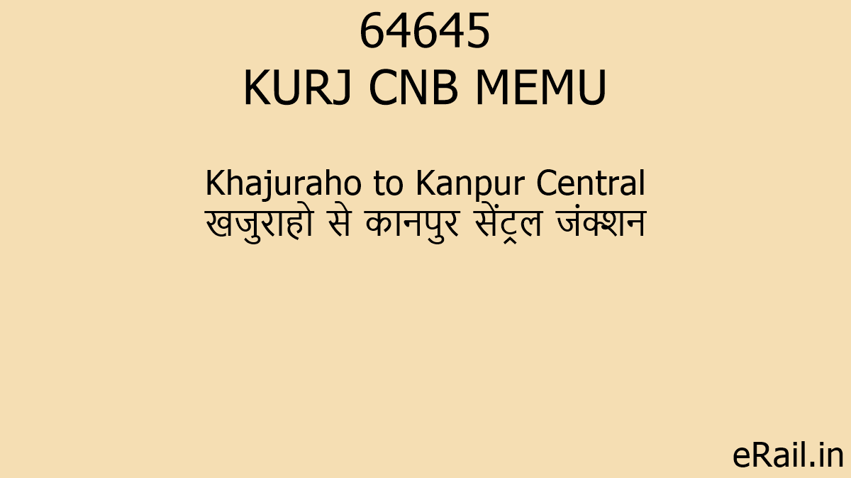 64645 KURJ CNB MEMU Train Route