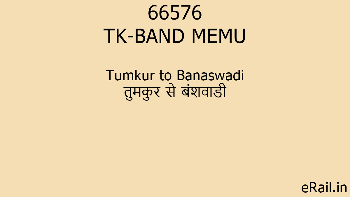 66576 TK-BAND MEMU Train Route