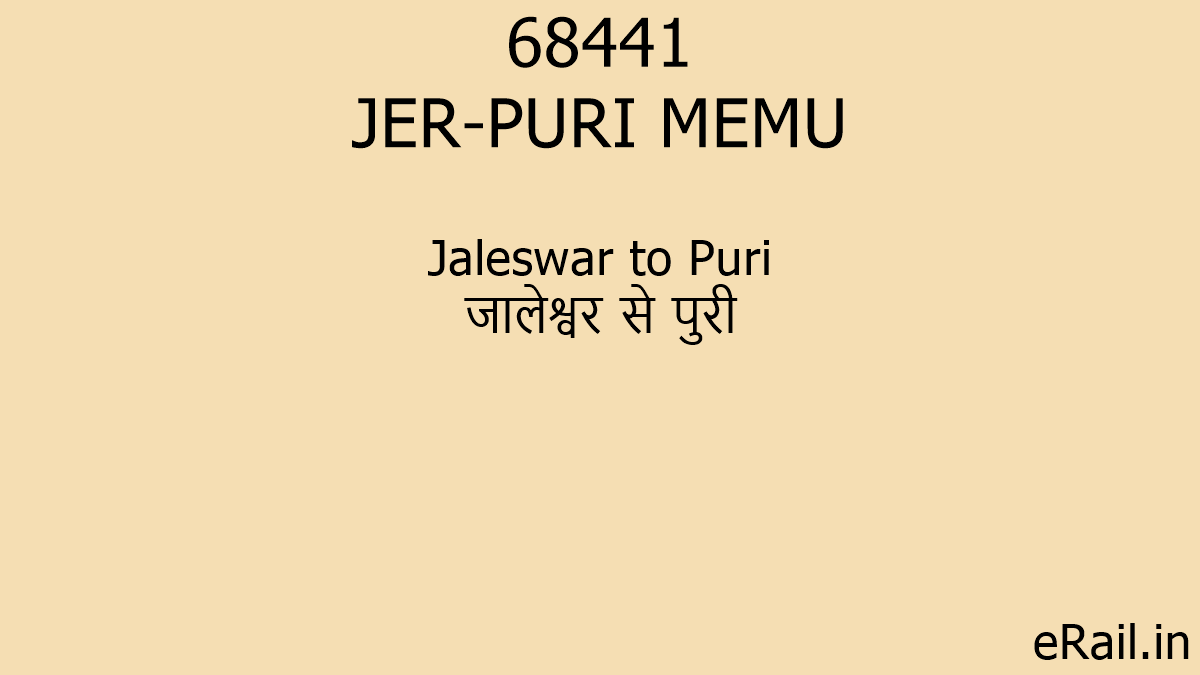 68441 JER-PURI MEMU Train Route