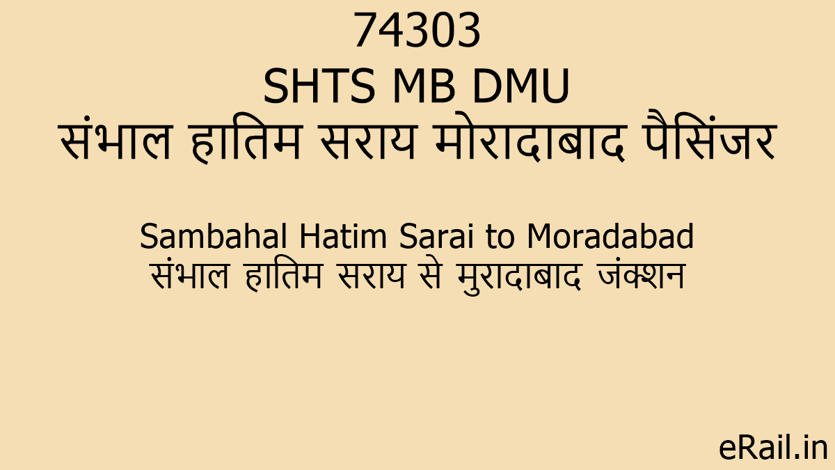 74303 SHTS MB DMU Train Route