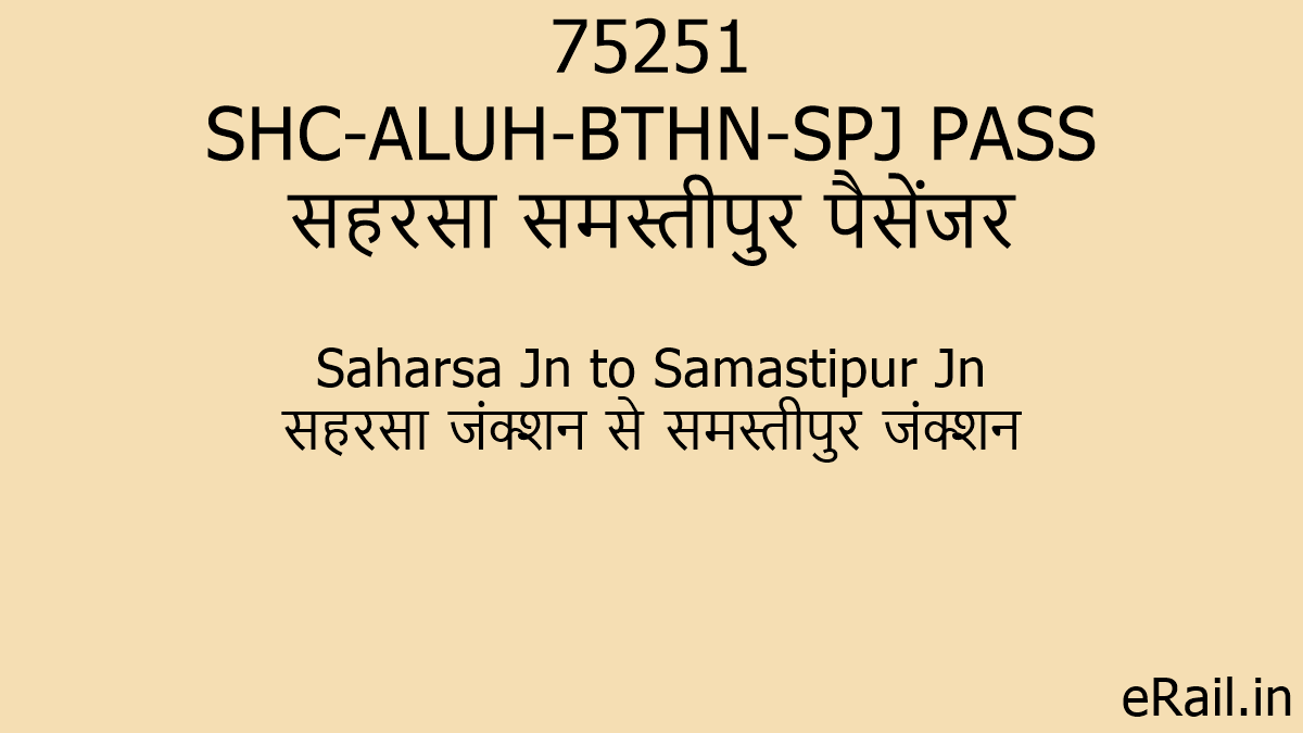 75251 SHC-ALUH-BTHN-SPJ PASS Train Route